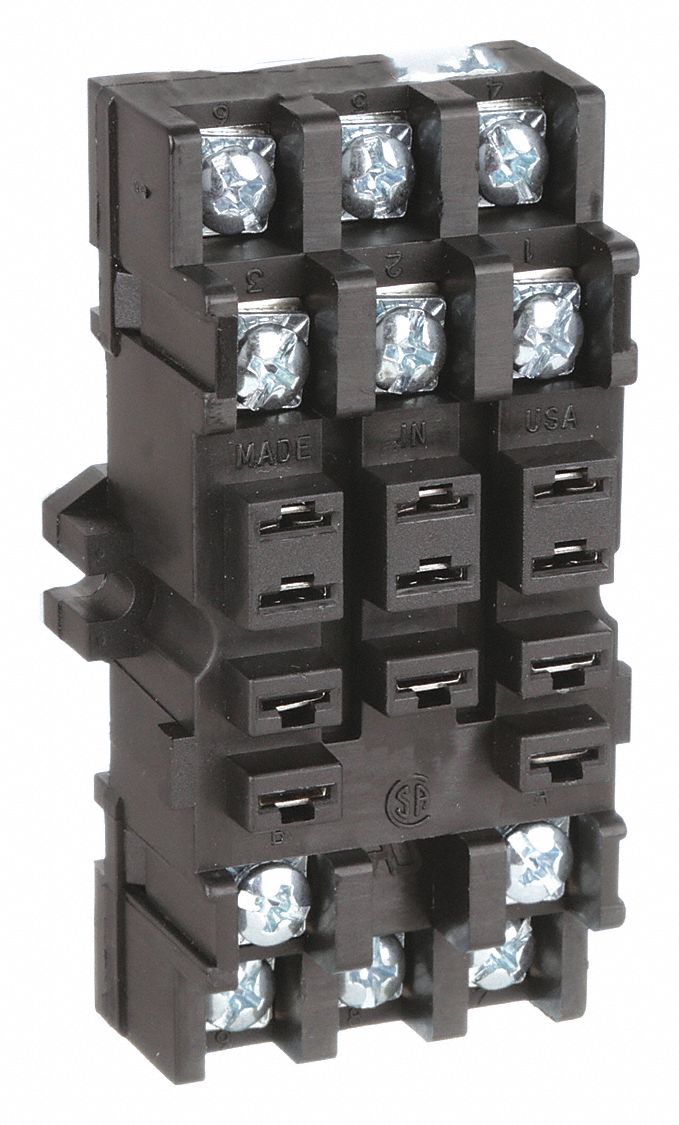 OMRON, 10 A Rating, DIN-Rail & Surface Socket Mounting, Relay Socket ...