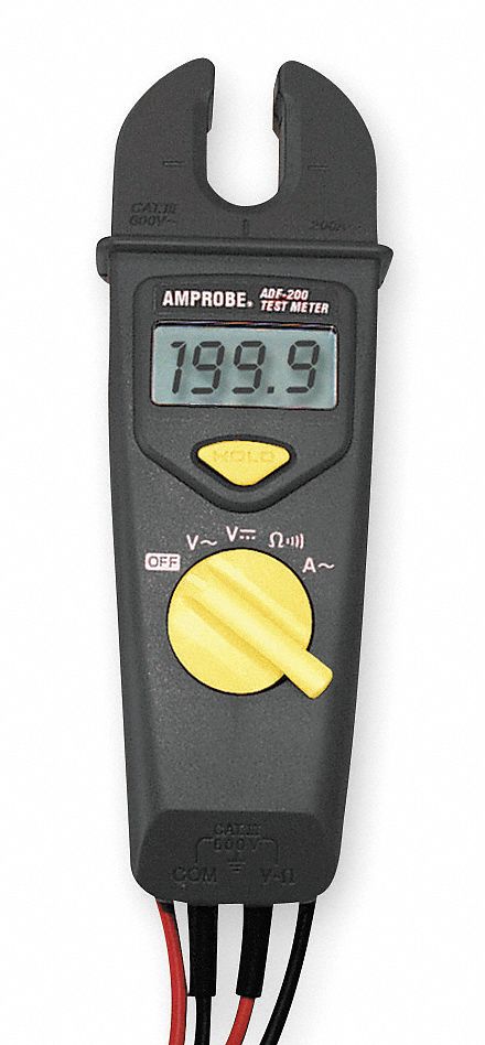 Split Jaw Ammeter, 0.8 in (20 mm) Jaw Capacity, CAT III 600V - Grainger