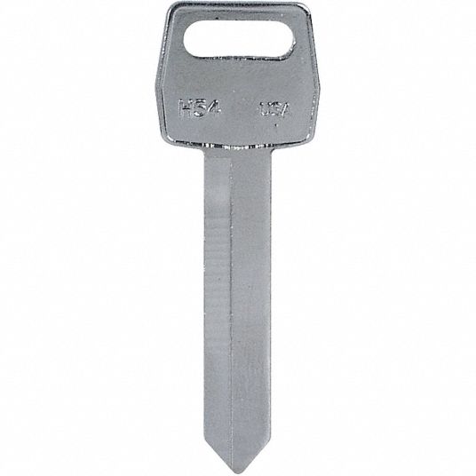 Key ID # H54, Brass, Key Blank - 5ZLG5|5ZLG5 - Grainger