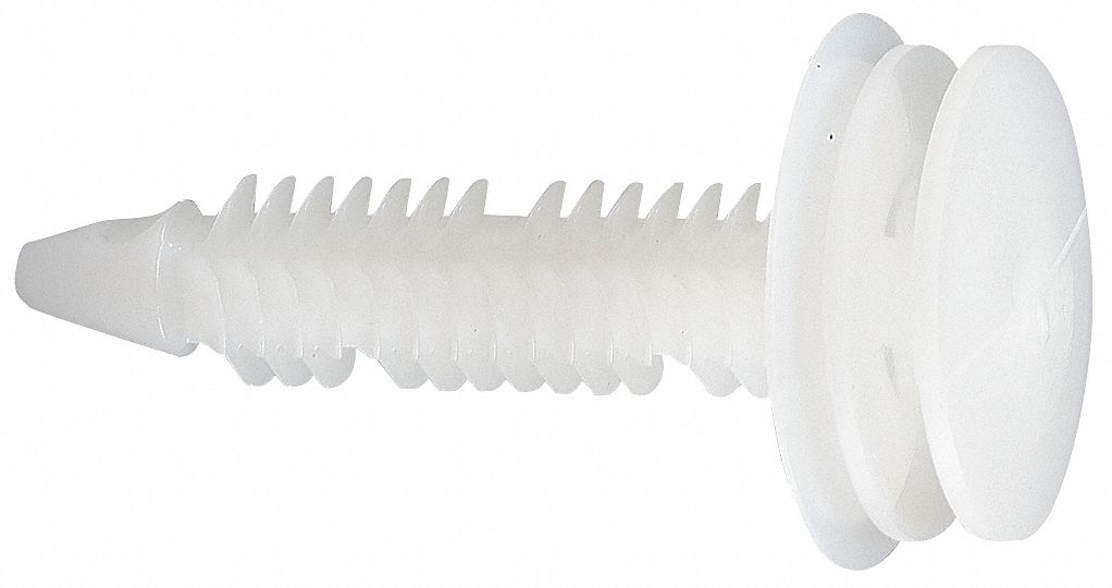 Metric, Ribbed, Push-In Rivet,Black,Dome,40.3mm L,PK25 - 5ZLY3|5ZLY3 ...