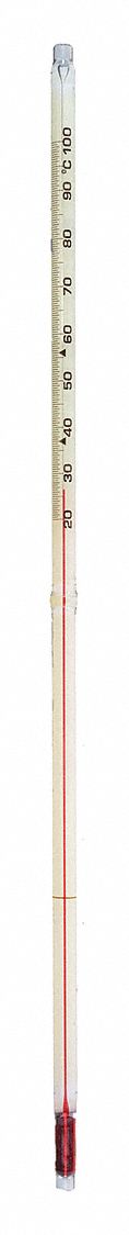 305 mm Lg. x 76 mm Immersion, NIST, Liquid In Glass Thermometer, Safety ...