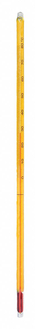 250 mm Lg. x 100 mm Immersion, NIST, Liquid In Glass Thermometer ...