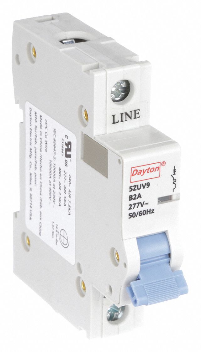 DAYTON MINI CIRCUIT BREAKER,B CURVE,1P,2A, - IEC Supplementary ...
