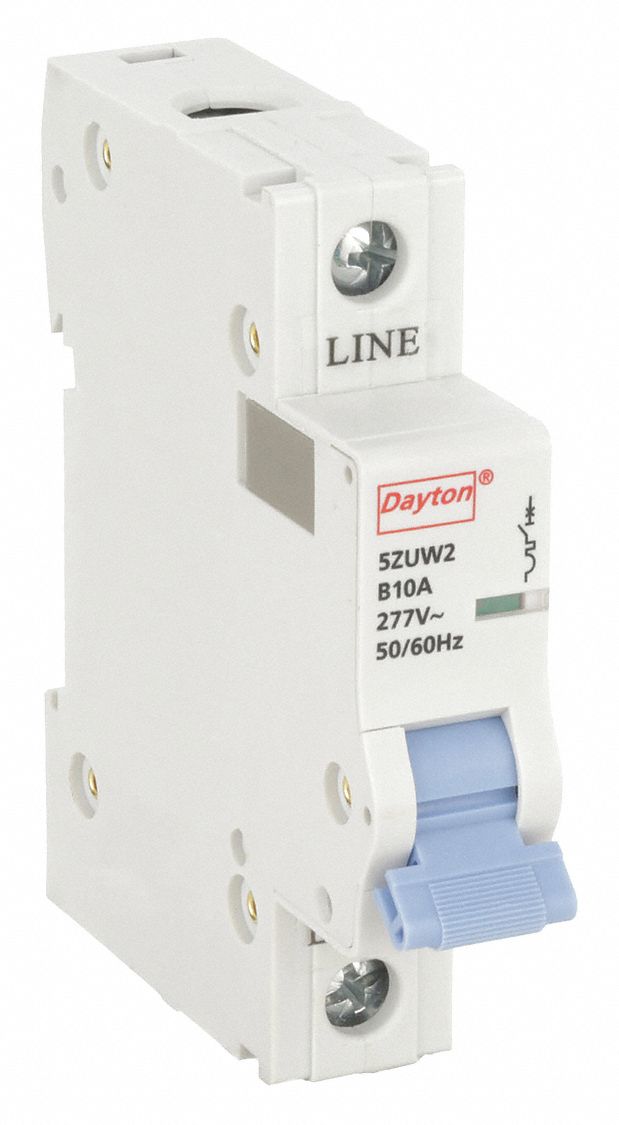 DAYTON, 10 A Amps, 5kA at 277V AC, IEC Supplementary Protector - 5ZUW2 ...