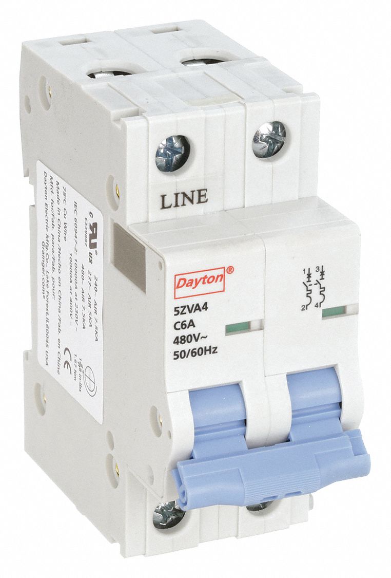 IEC Supplementary Protector, Amps 6, AC Voltage Rating 480V AC, DC ...