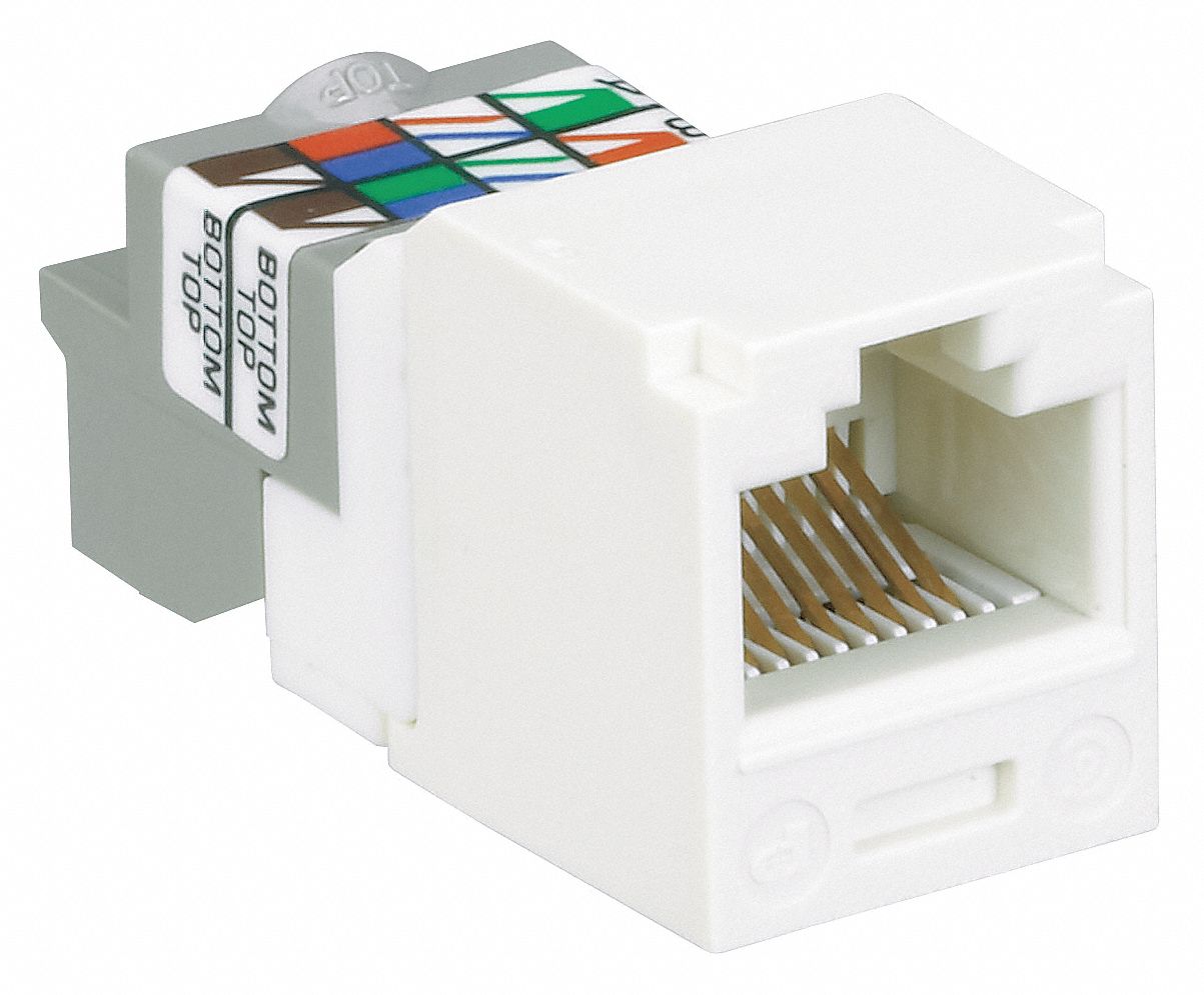 PANDUIT, Tool-Less, Category Jacks, Modular Jack - 5ZVX2|CJ688TPWH ...