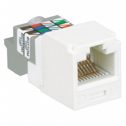 PANDUIT, Tool-Less, Category Jacks, Modular Jack - 5ZVX2|CJ688TPWH ...