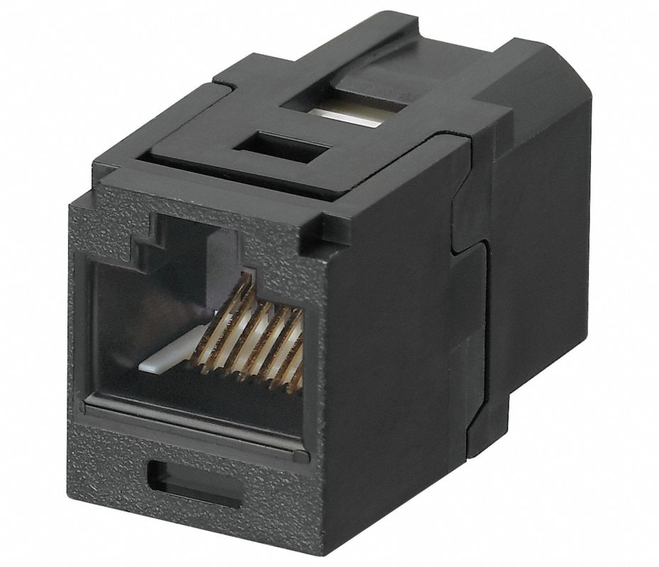PANDUIT Módulo de Acoplador,RJ45,Negro - Puertos de Voz y Datos - 5ZVY6 ...