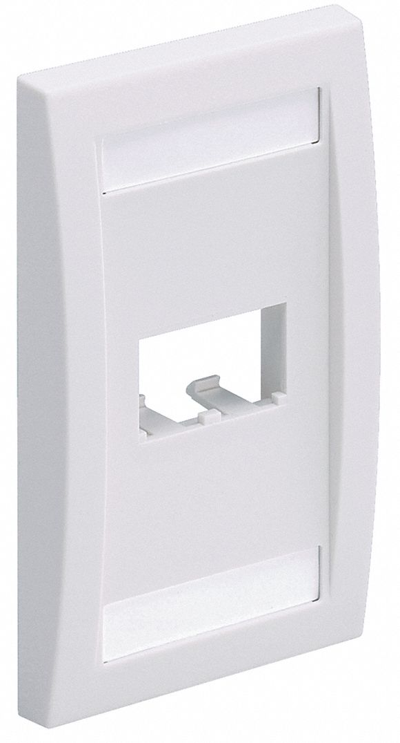 PANDUIT, White, 1 Gang, Wall Plate - 5ZVZ9|CFPE2WHY - Grainger