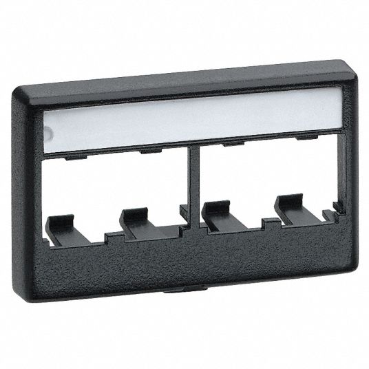 PANDUIT, Black, 2 Gang, Wall Plate - 5ZWA6|CFFPL4BL - Grainger