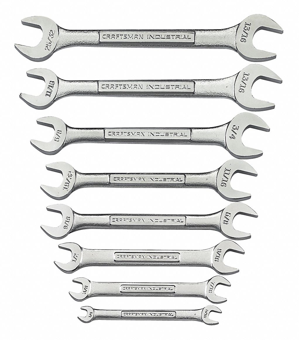 Open End Wrench Set, Satin - Grainger
