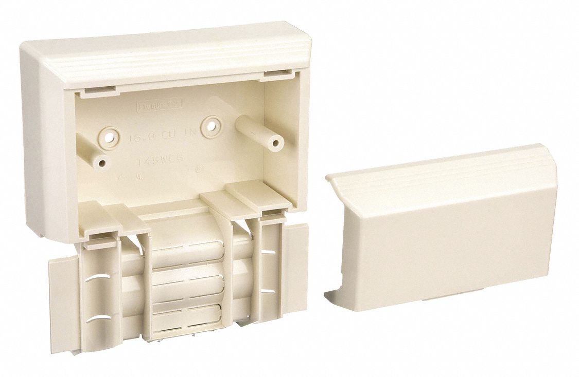 PANDUIT OFFSET BOX, FOR PAN-WAY T-45 RACEWAYS, PLASTIC, OFF WHITE ...