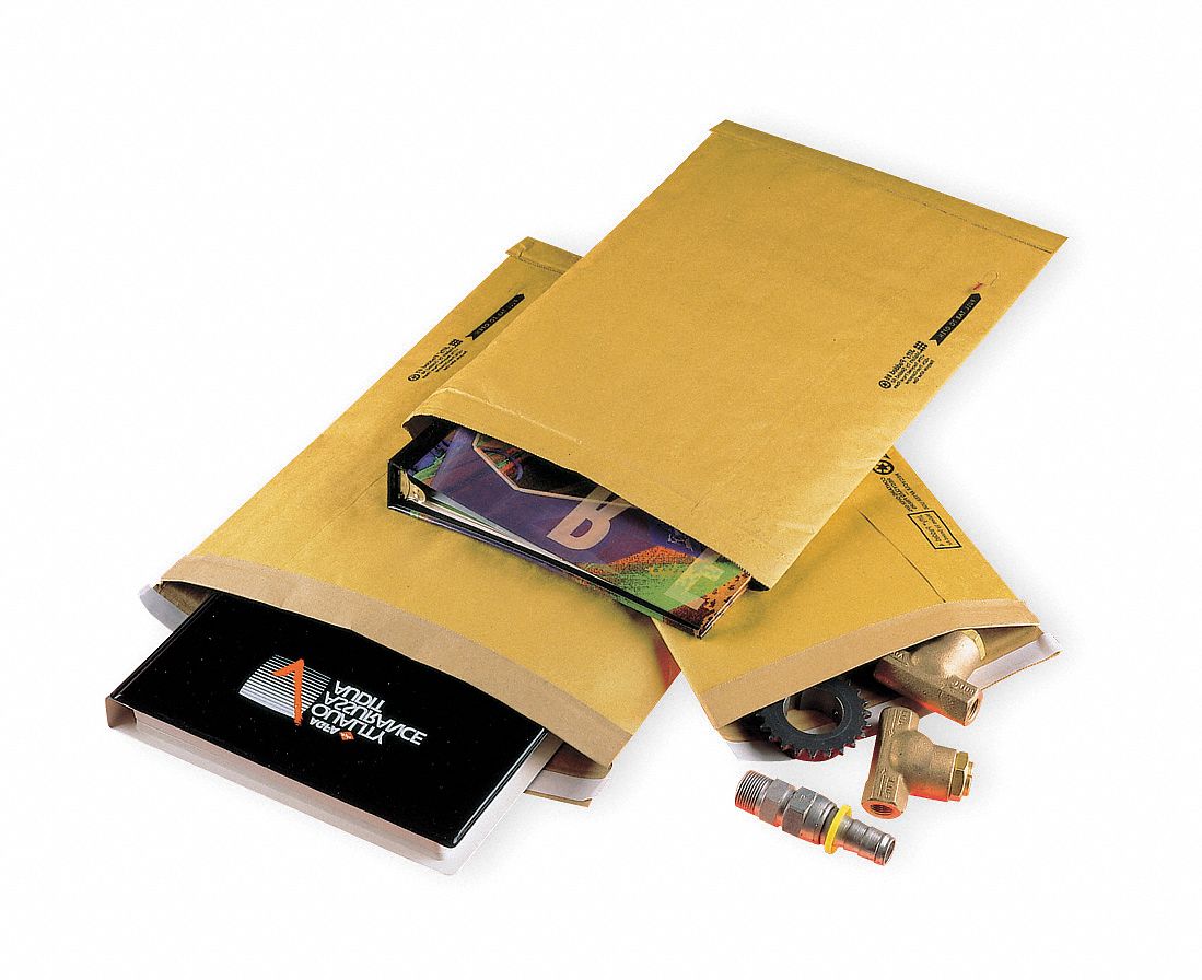 Recycled Fiber, Jiffy Padded Mailer, Kraft, PK 25 - Grainger