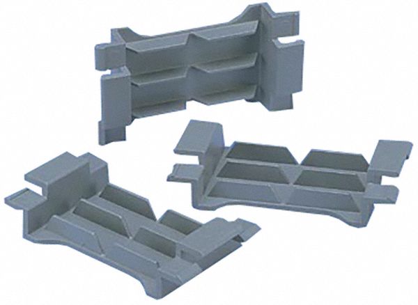 PANDUIT Wire Retainer: T-70, 4 in Wd, 1 3/4 in Ht, Plastic, Gray ...