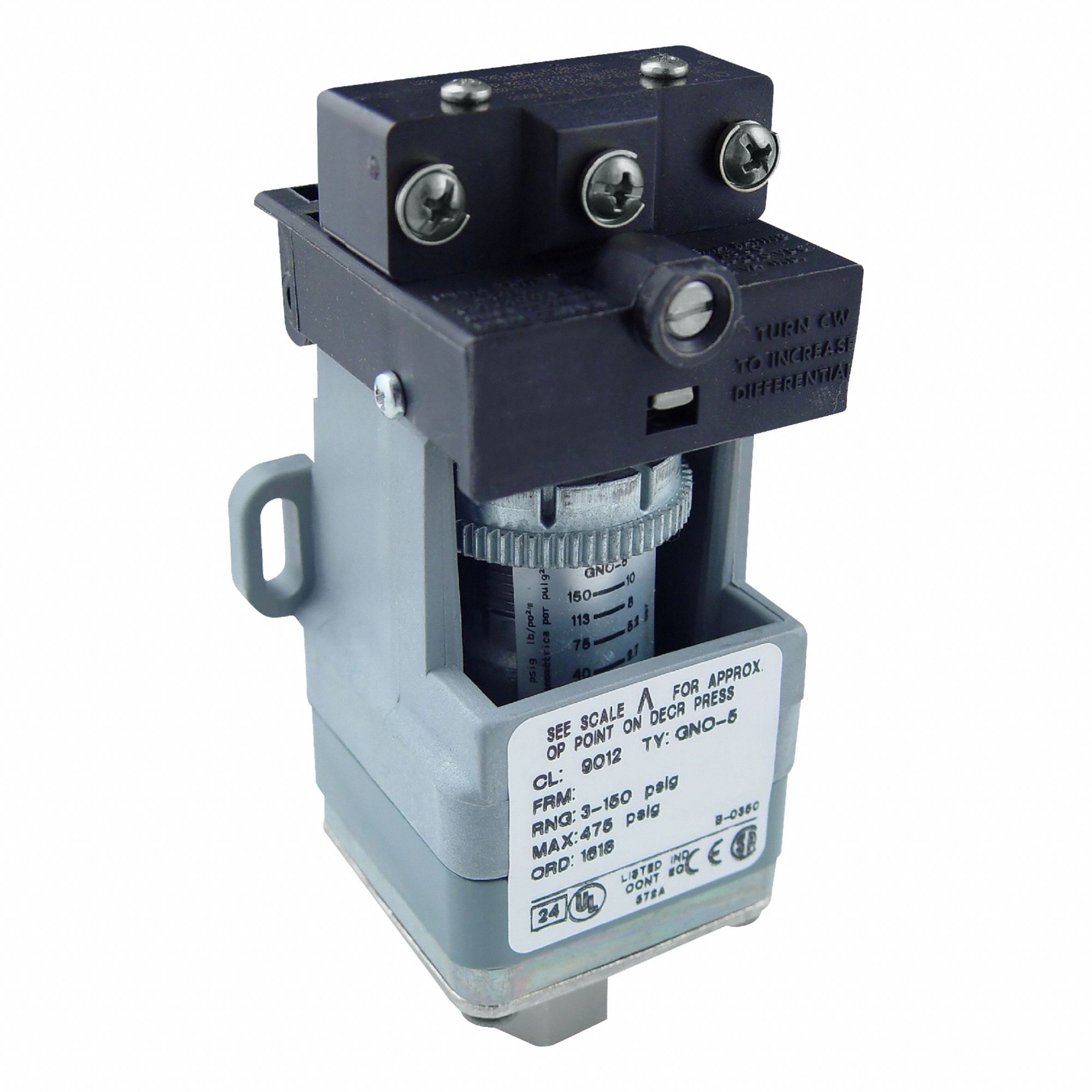 TELEMECANIQUE SENSORS, 1.5 psi – 75 psi, 9012G Series, Pressure Switch ...