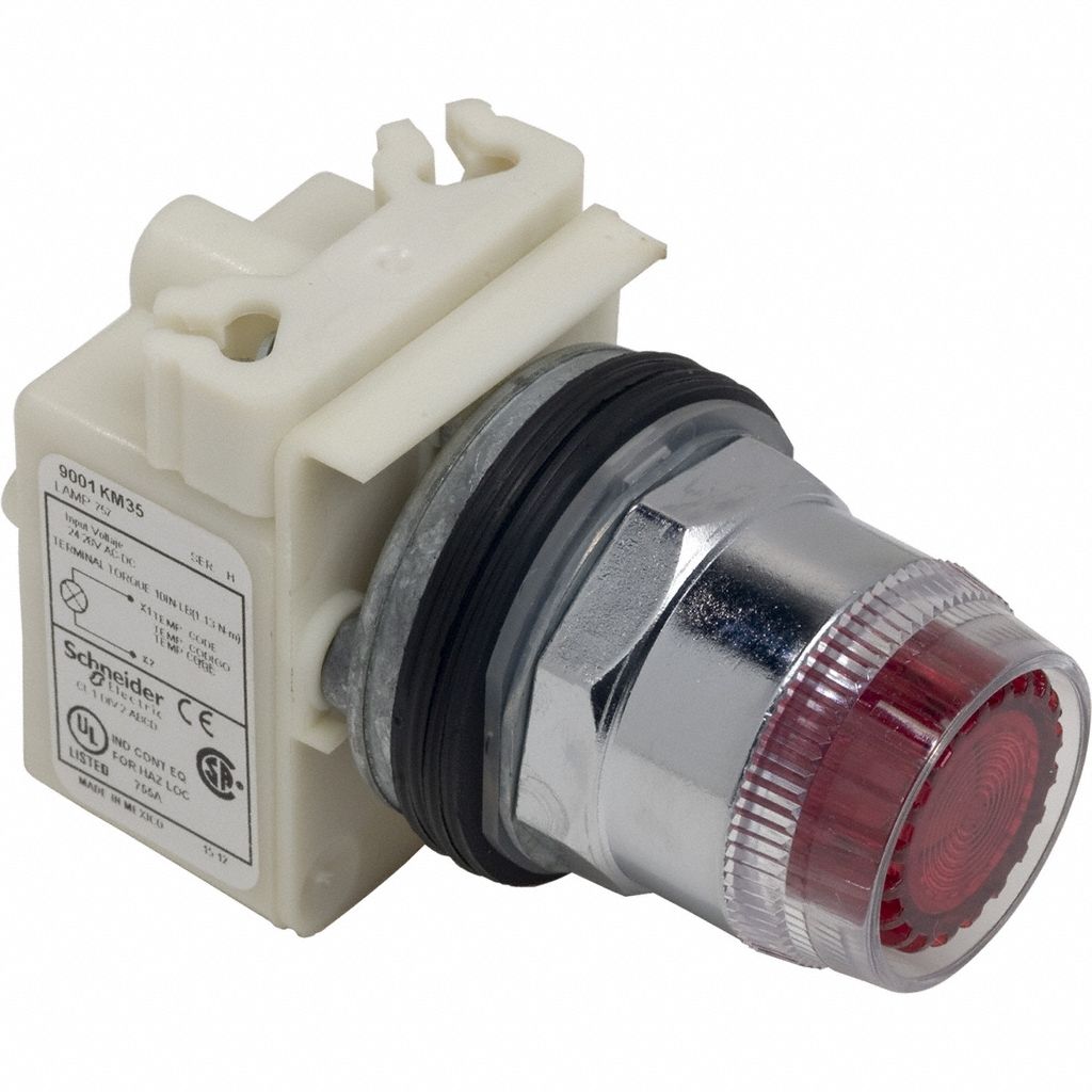 SCHNEIDER ELECTRIC, Illuminated, Flush Profile, Illuminated Push Button - 2EL43|9001K1L35R ...