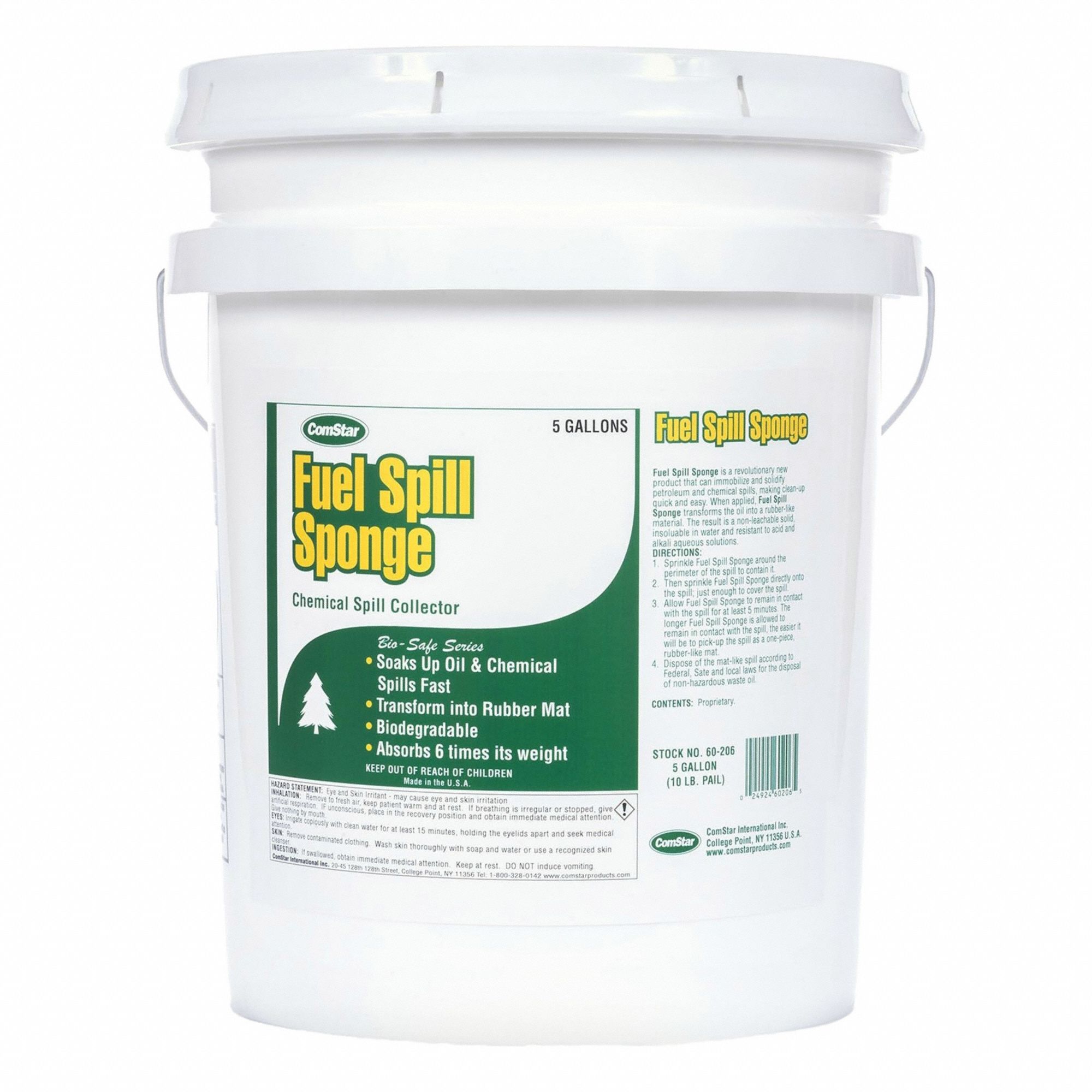COMSTAR, Enzymes, 12 gal Volume Absorbed per Pkg., Fuel Spill Sponge ...