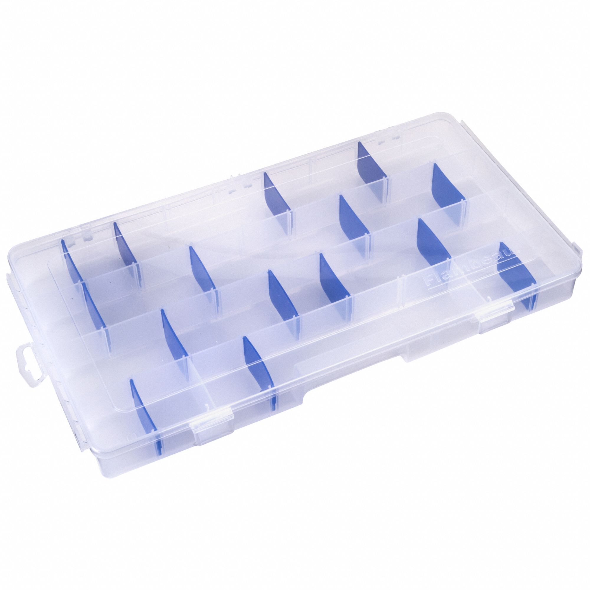 FLAMBEAU, 9 in x 16 1/2 in x 1 1/2 in, Clear, Compartment Box - 1NTH7 ...