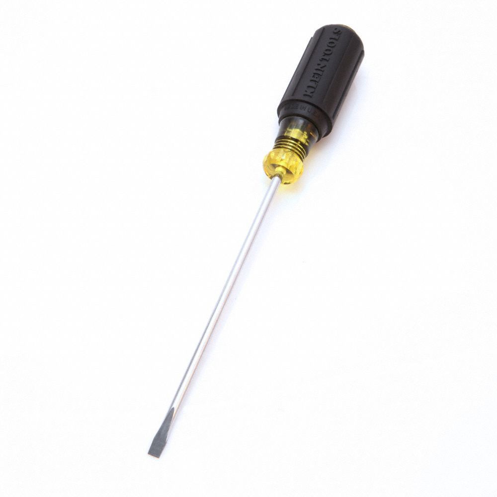 KLEIN TOOLS General Purpose Slotted Screwdriver: 3/16 in Tip Size, 9 3/ ...