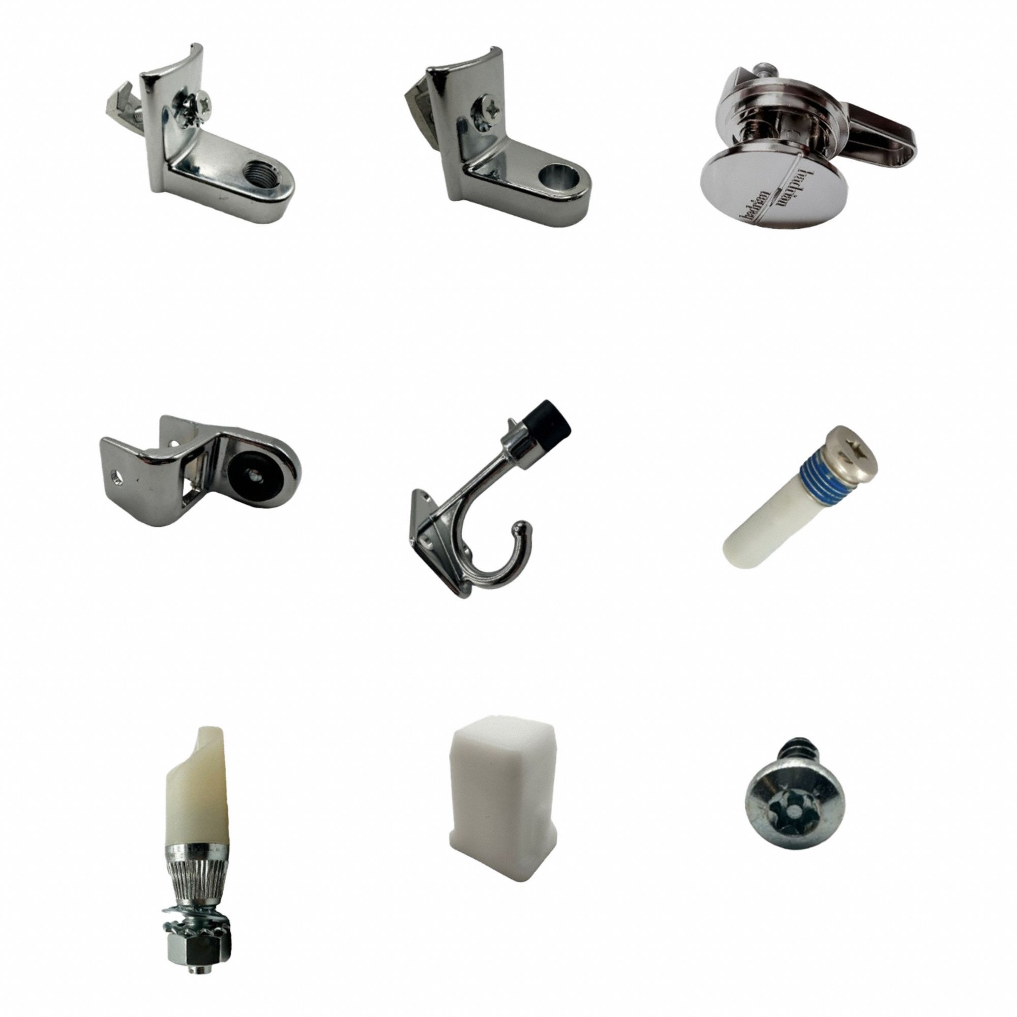 HADRIAN, Chrome Zamac, 1 1/4 in Max. Panel Thick, Door Kit - 879LJ6 ...