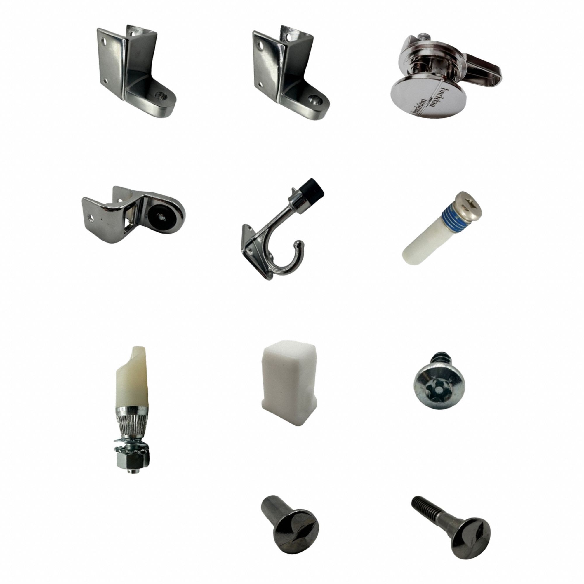 HADRIAN, Chrome Zamac, 1 1/4 in Max. Panel Thick, Door Saddle Type ...