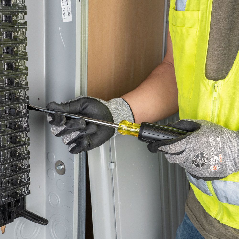 KLEIN TOOLS Demolition Slotted Screwdriver: 5/16 in Tip Size, 12 1/4 in ...