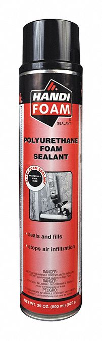 HANDI-FOAM, Black, 29 oz Container Size, Gun Foam Sealant - 603H81 ...