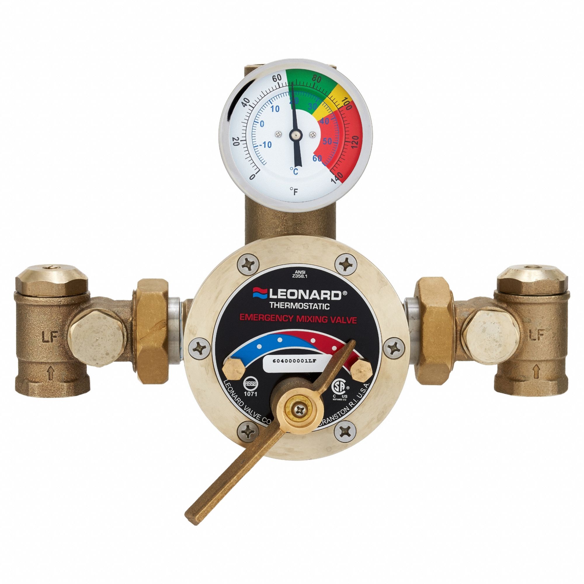 LEONARD VALVE, For Hot Water/Water Media, Thermostatic, Thermostatic ...