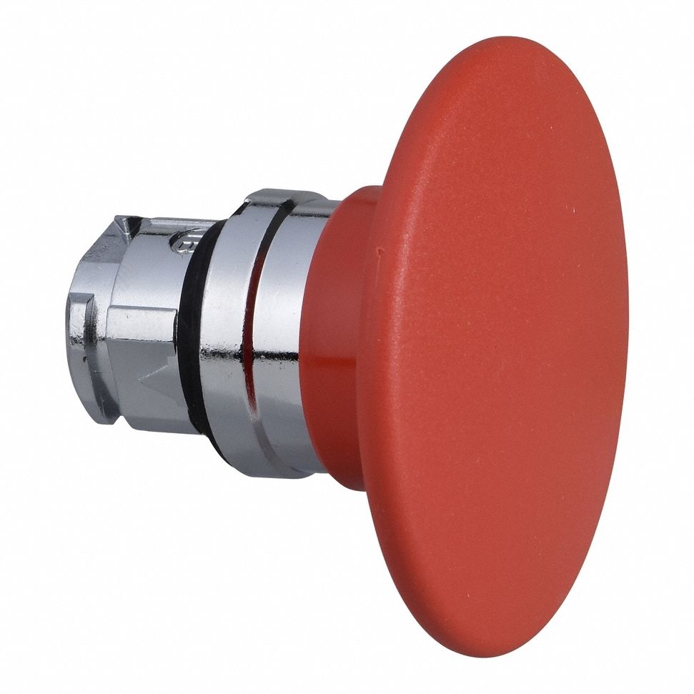 SCHNEIDER ELECTRIC, Red, 22 mm Mounting Size, Mushroom Head Push Button ...