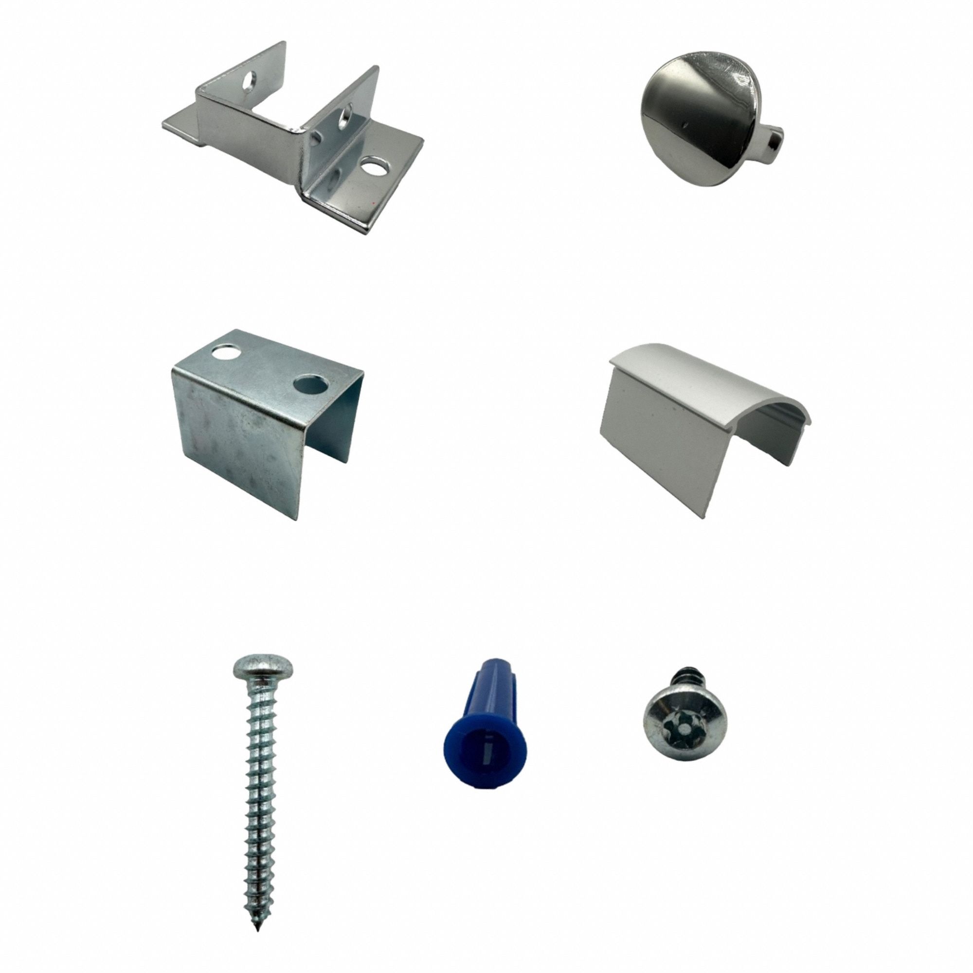 HADRIAN, Chrome Zamac, 1 in Max. Panel Thick, Headrail Corner Kit ...