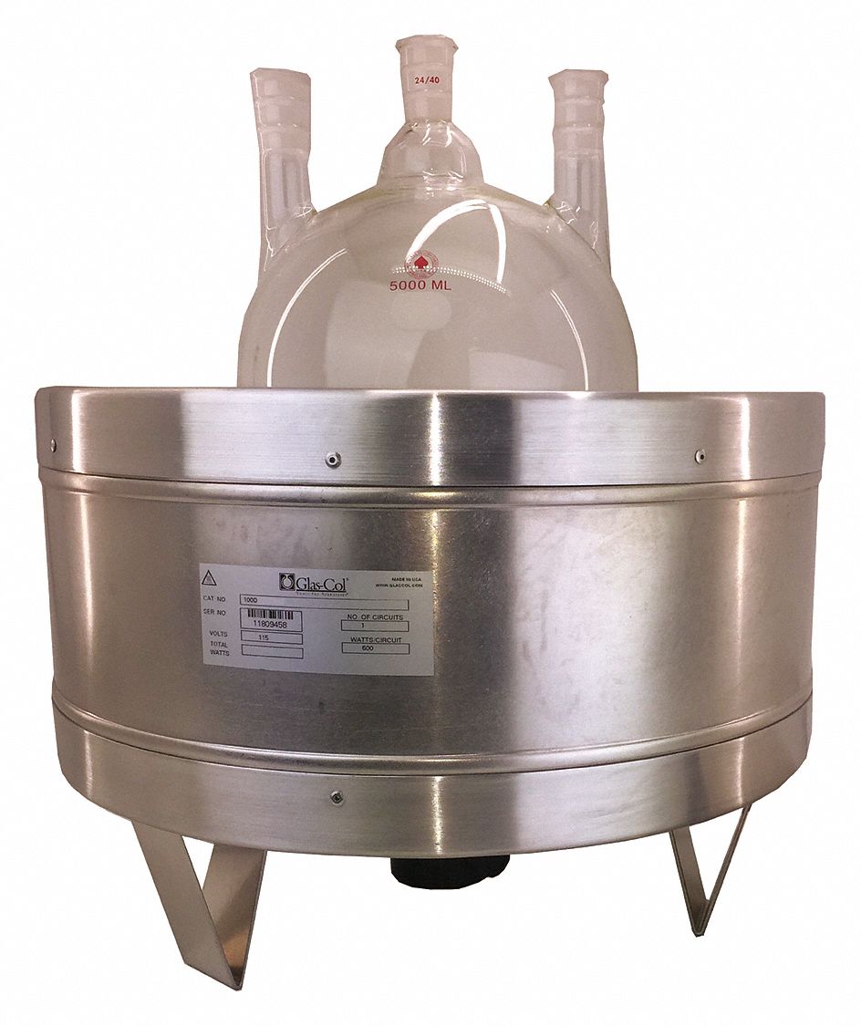 GLAS-COL, 5 L Capacity, 600 W Watt - Max, Stirring Mantle - 60AF75|100D ...