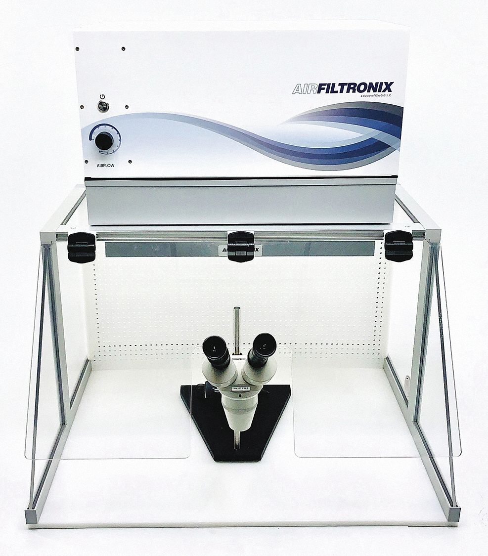 GLAS-COL, Microscope Cut-Out, 30 in Overall Wd, Sloping Ductless ...