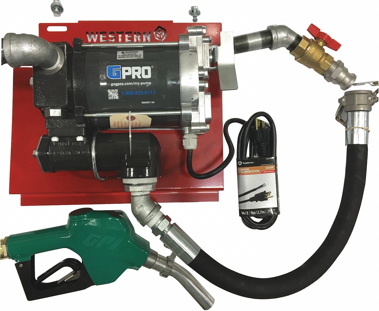 WESTERN, 20 gpm Max. Flow Rate, 115 V AC, Fuel Transfer Pump - 60CY22 ...
