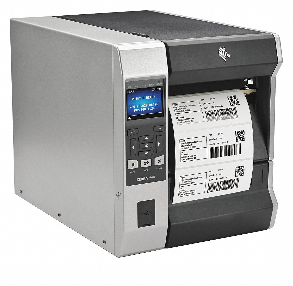 ZEBRA, ZT600, 6.6 in Max. Print Wd, Industrial Printer - 60DY73|ZT62063 ...