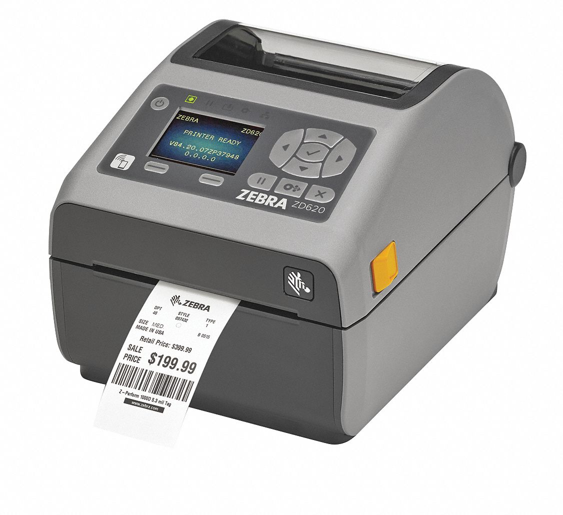 ZEBRA, 4.09 in Max. Print Wd, 8 in/sec, Desktop Printer - 60EA05 ...