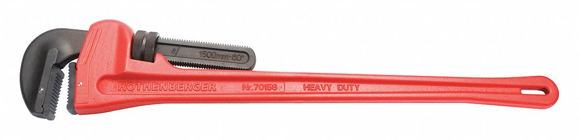 ROTHENBERGER, Steel, 8 in Jaw Capacity, Pipe Wrench - 60EG09|70158 ...