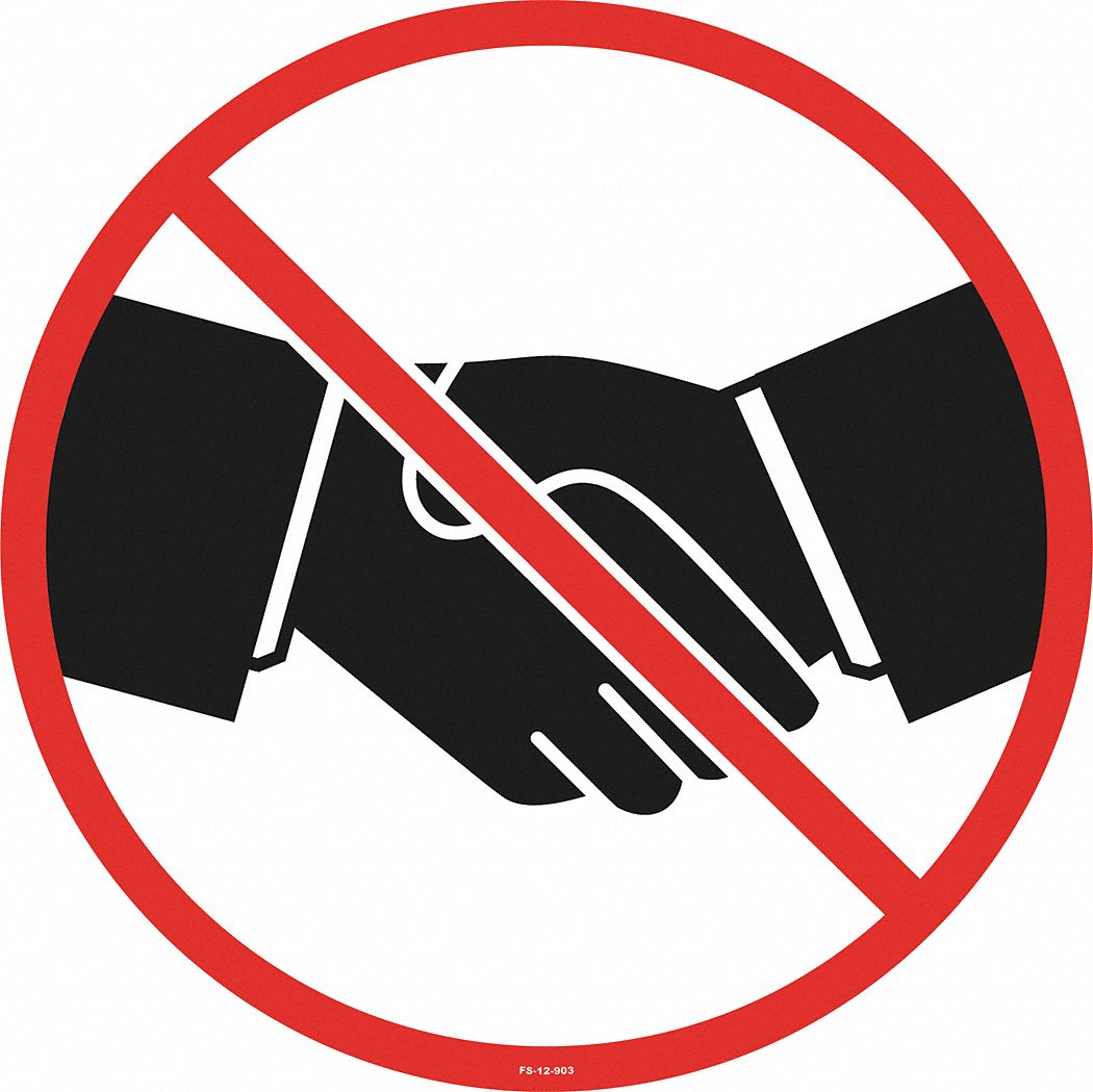 12 in x 12 in Nominal Sign Size, 0.012 in Thick, No Handshake Floor ...