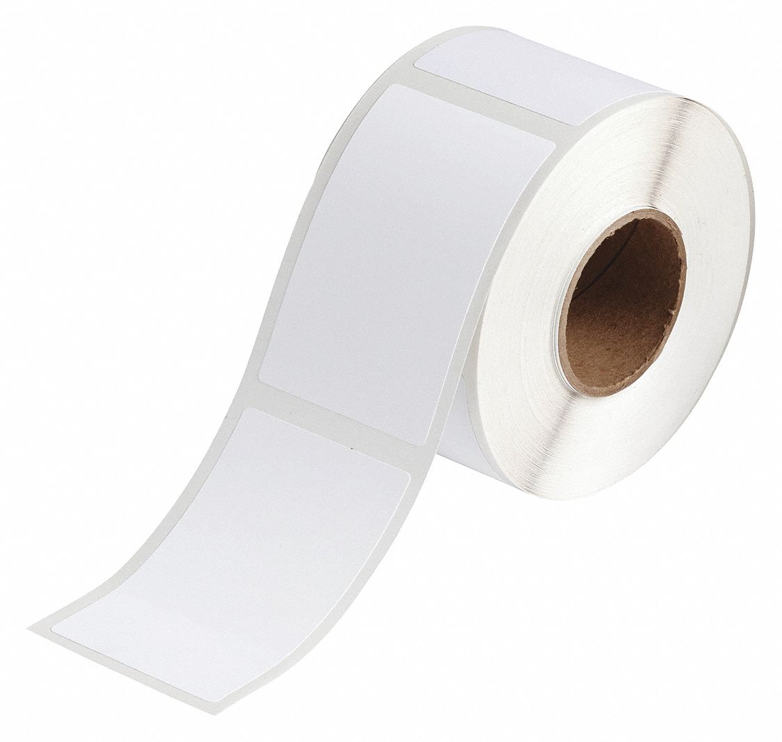 3 11/32 in x 2 11/64 in, Polypropylene, Precut Label Roll - 60EW18|J20 ...
