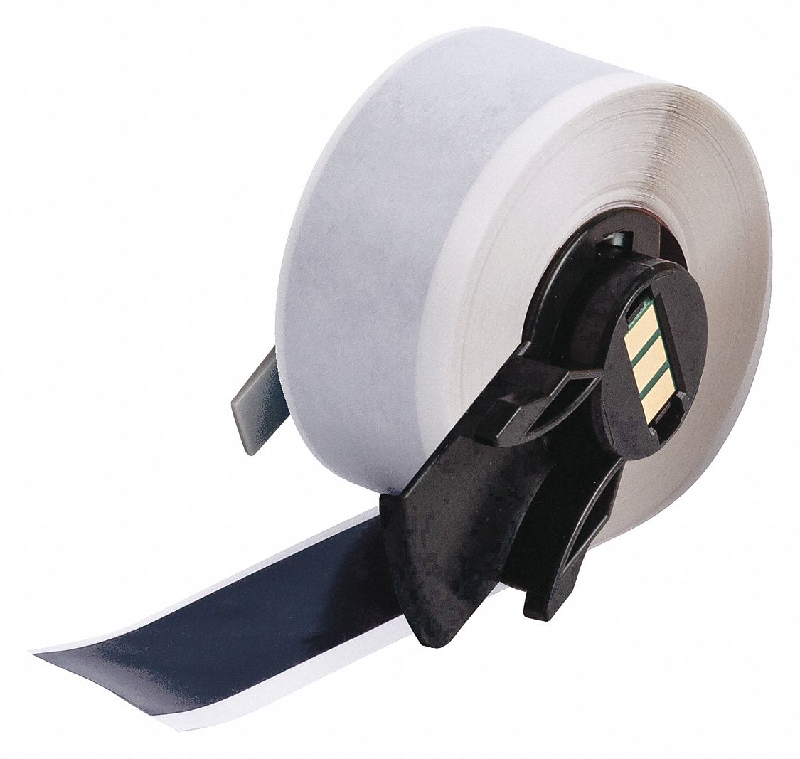 1 in x 50 ft, Vinyl, Continuous Label Roll - 60EW95|M61C-1000-595-BK ...