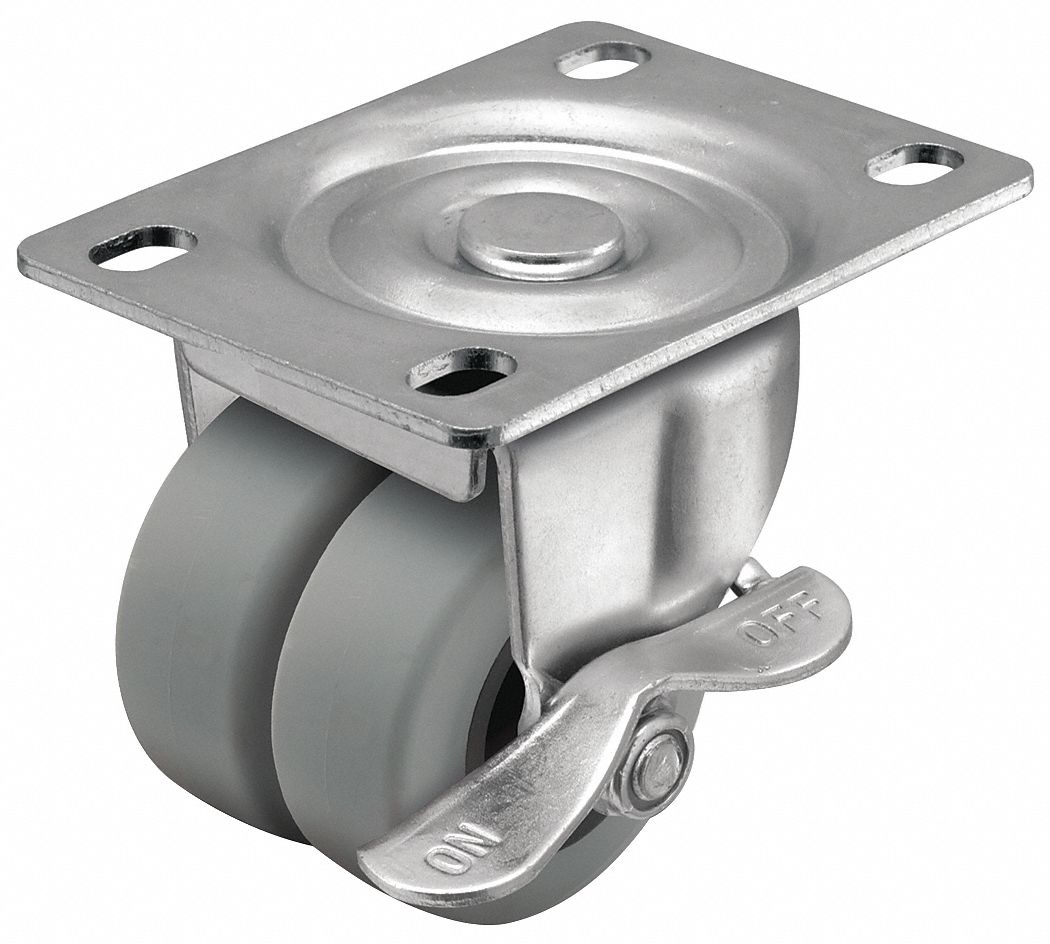 SHEPHERD CASTER, Swivel, Side Brake, Plate Caster - 60EY05|C0020120ZN ...
