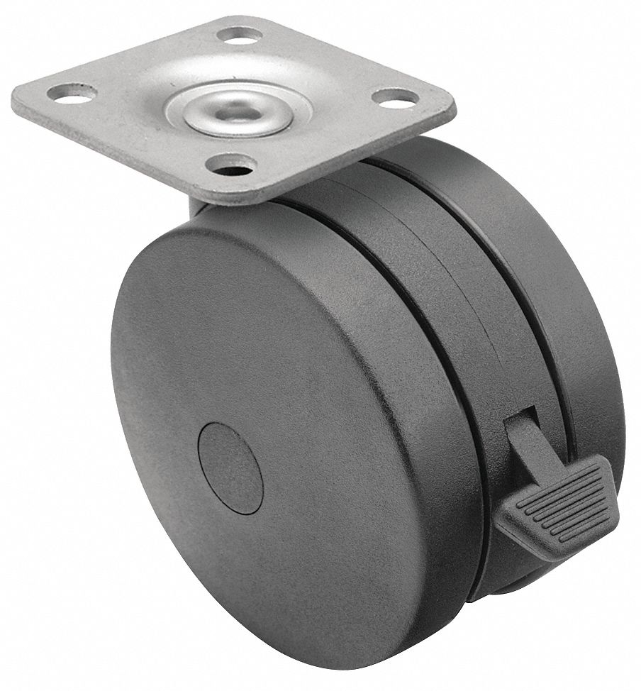 SHEPHERD CASTER, Swivel, Face Brake, Plate Caster - 60EZ38|PUT75120BK-B ...