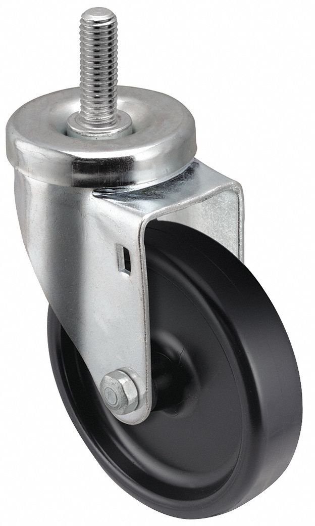 SHEPHERD CASTER, 4 in Wheel Dia., 1 1/4 in Wheel Wd, Stem Caster ...