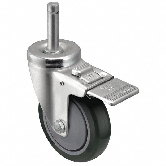 SHEPHERD CASTER, Total Lock, 5 in Wheel Dia., Stem Caster - 60EZ85 ...