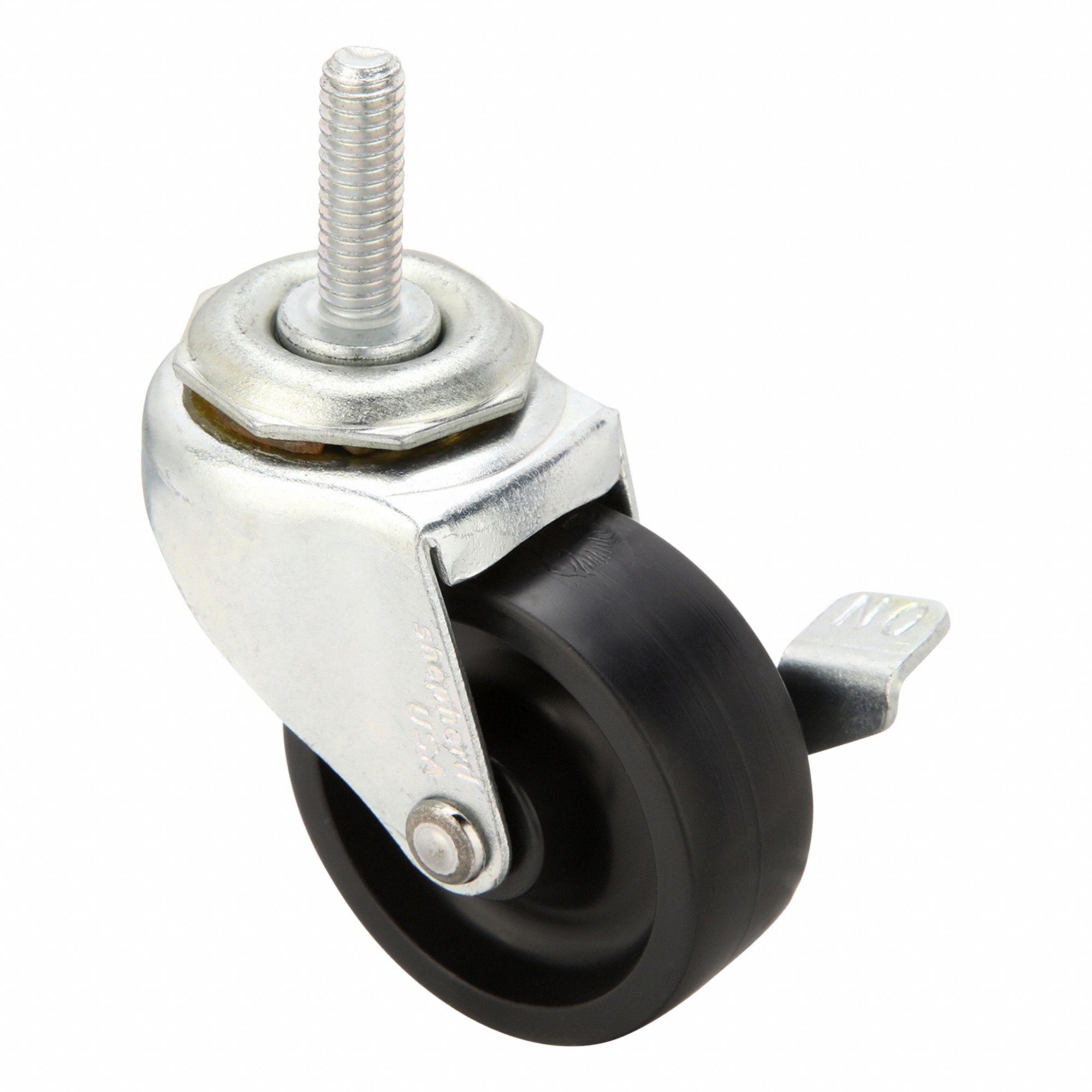 SHEPHERD CASTER, 2 in Wheel Dia., 13/16 in Wheel Wd, Stem Caster ...