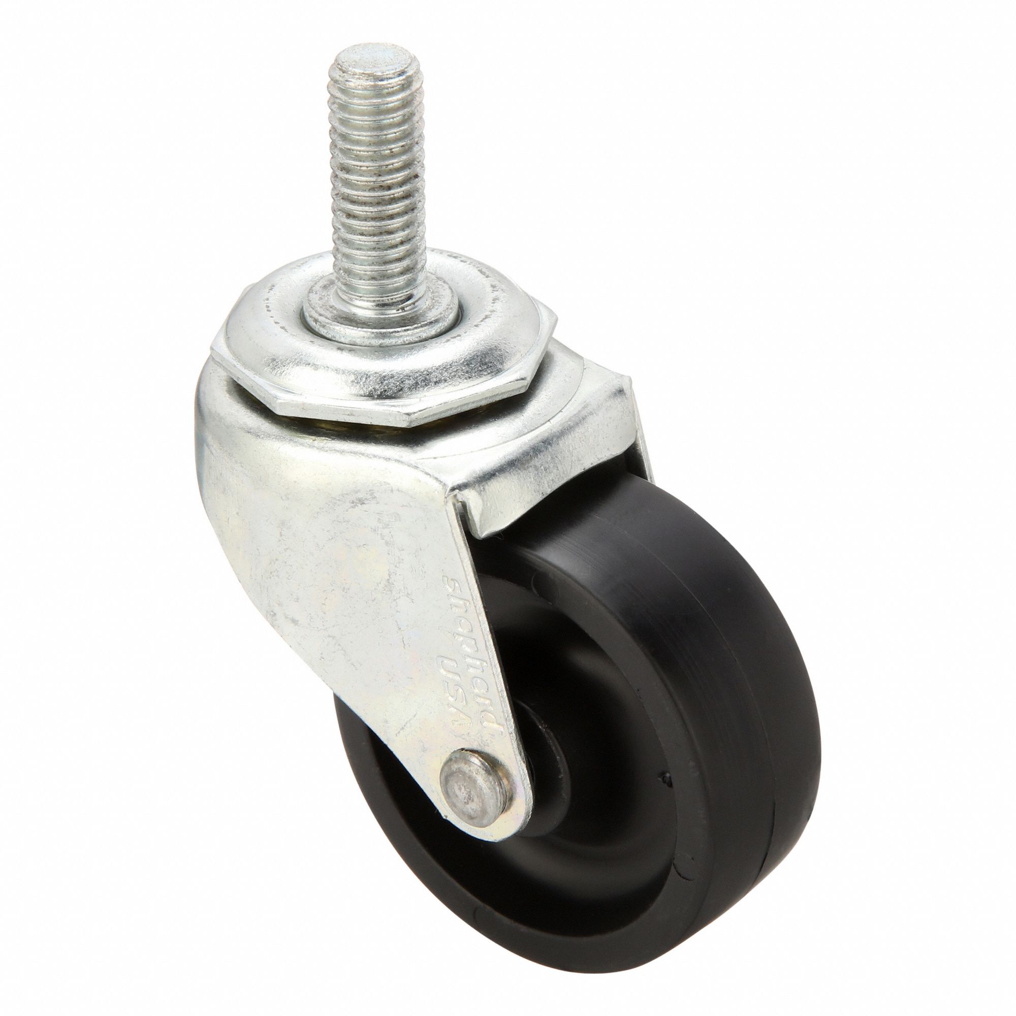 SHEPHERD CASTER, 2 in Wheel Dia., 13/16 in Wheel Wd, Stem Caster ...