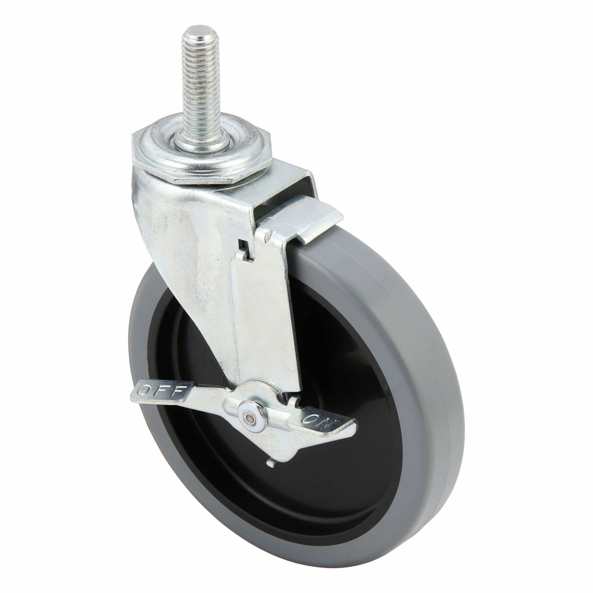 SHEPHERD CASTER, 5 in Wheel Dia., 15/16 in Wheel Wd, Stem Caster ...