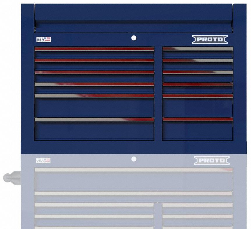PROTO, 12 Drawers, Heavy Duty, Top Chest - 60FF93|JSTV4228CD12BL - Grainger