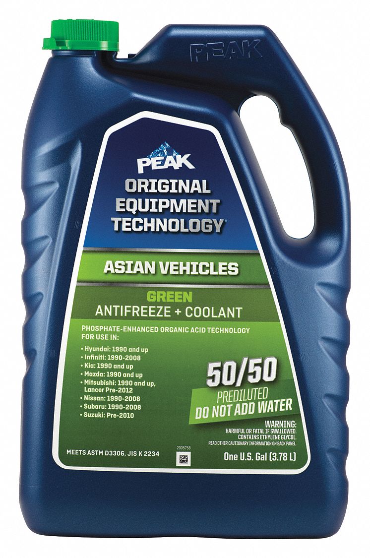 PEAK, Pre-Diluted 50/50, 1 gal Container Size, Antifreeze Coolant ...