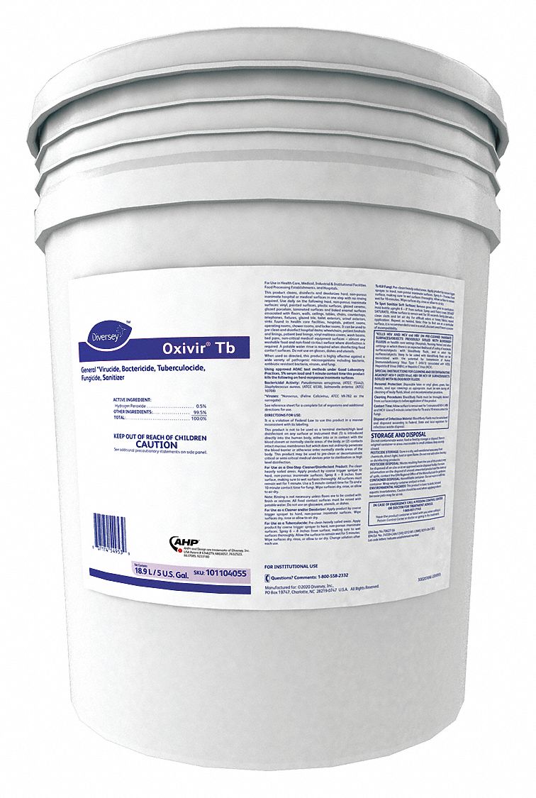 DIVERSEY, Bucket, Ready to Use, Cleaner Disinfectant - 60FV44|101104055 ...