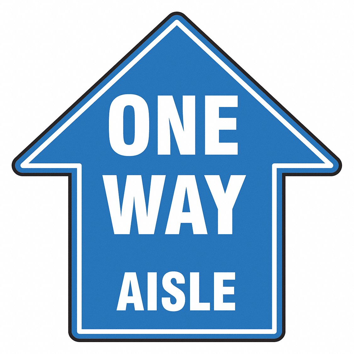 ACCUFORM Floor Sign: 17 in x 17 in Nominal Sign Size, Adhesive Floor ...